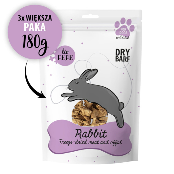 Lio PEPE Rabbit XL - przysmak dla kota liofilizowana wątróbka królika ...